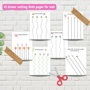 10 Scissor Skills Cutting Worksheets for Children | Scissor Skills ...