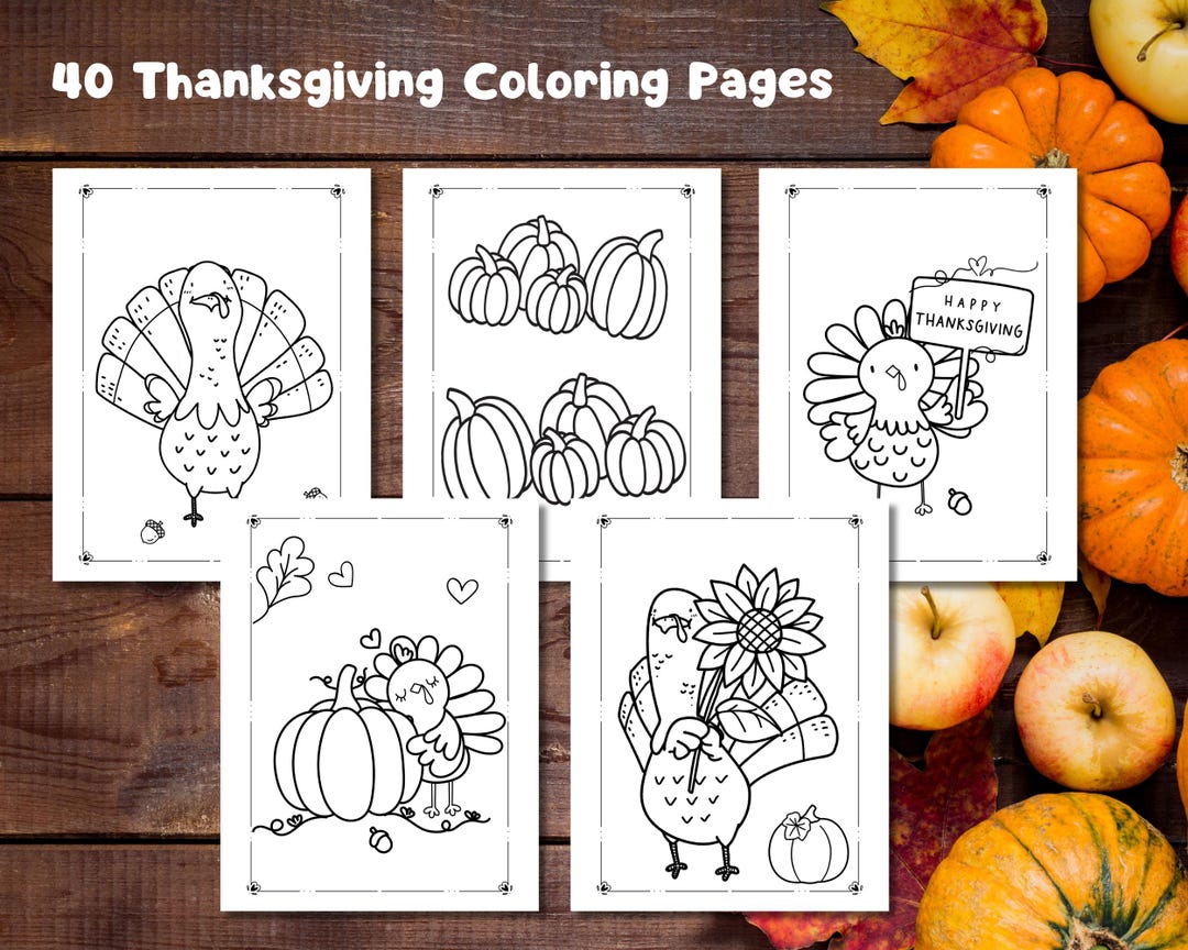 40 Thanksgiving Coloring Pages for Preschoolers, Easy Thanksgiving ...