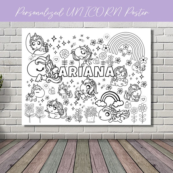 Unicorn Poster - Etsy