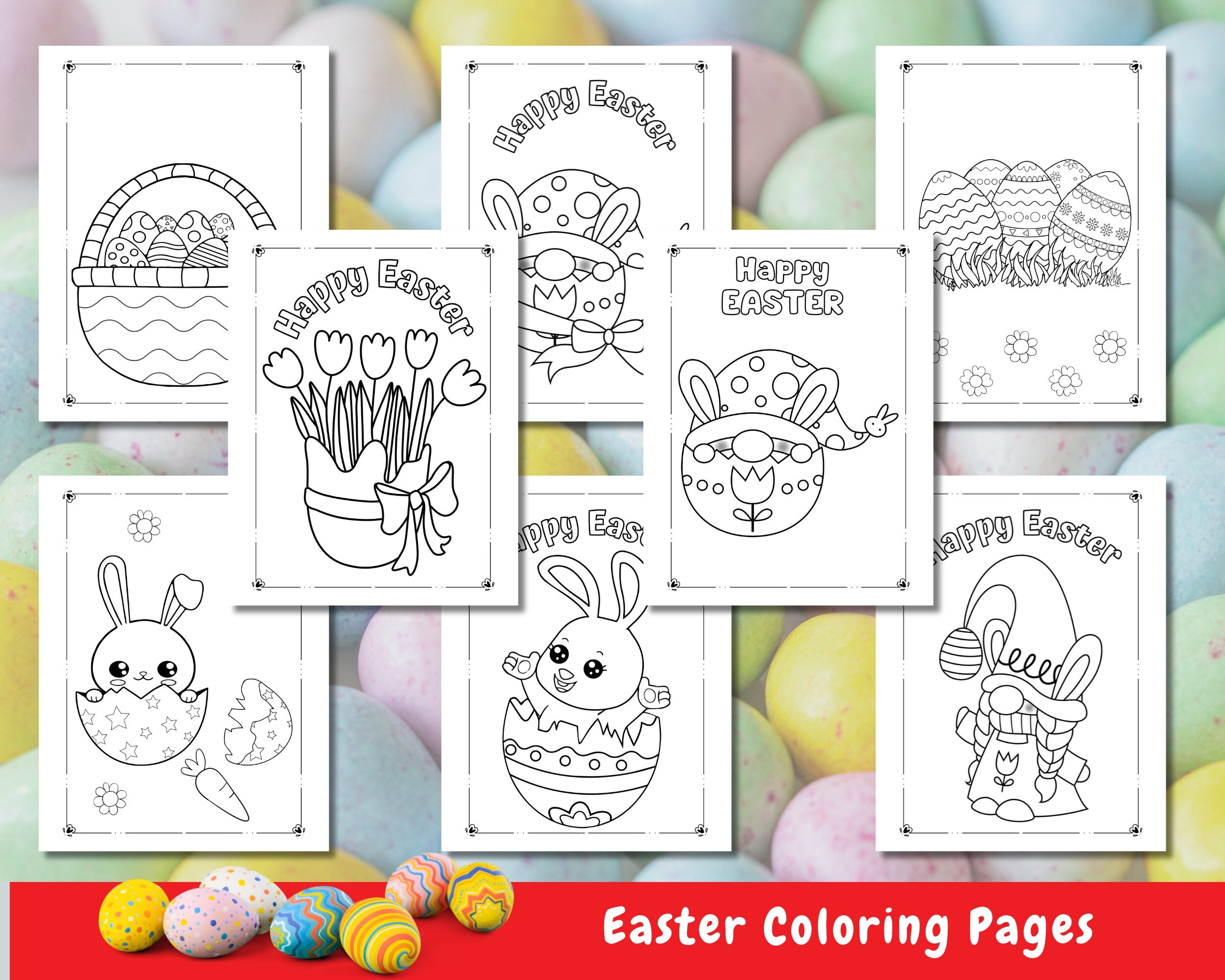 50 Easter Printable Coloring Pages for Kids Easter Printable Coloring Sheets for Classroom ...