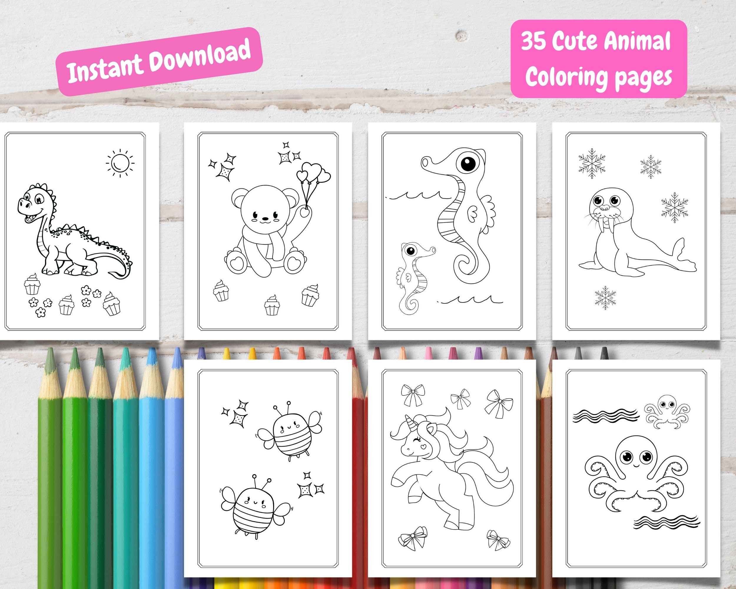 35 Cute Animal Coloring Pages for Toddlers and Preschoolers Animal ...