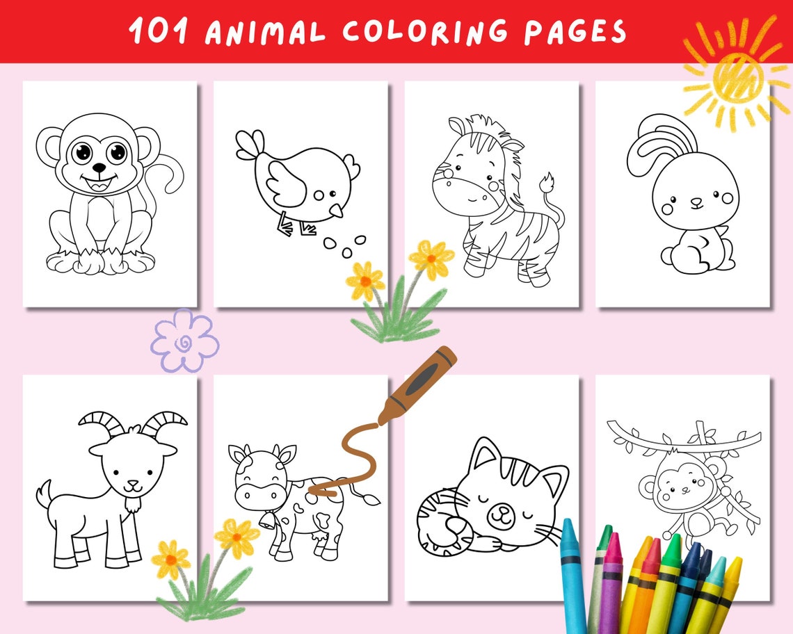 101 Cute Animal Coloring Pages for Preschoolers Animal Coloring Pages ...