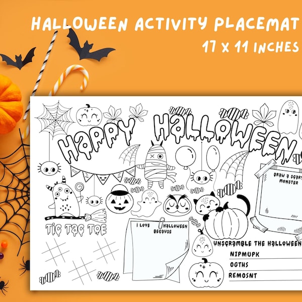Halloween Placemat - Etsy