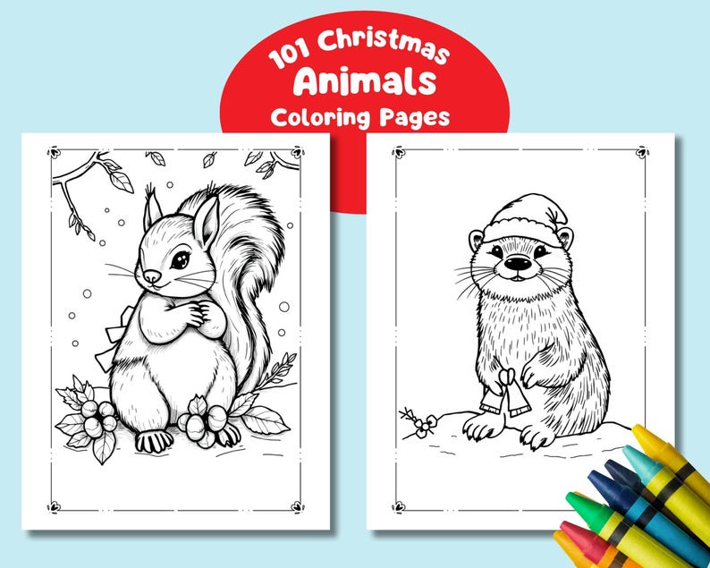 101 Christmas Animals Coloring Pages| Christmas Animals Coloring Pages ...