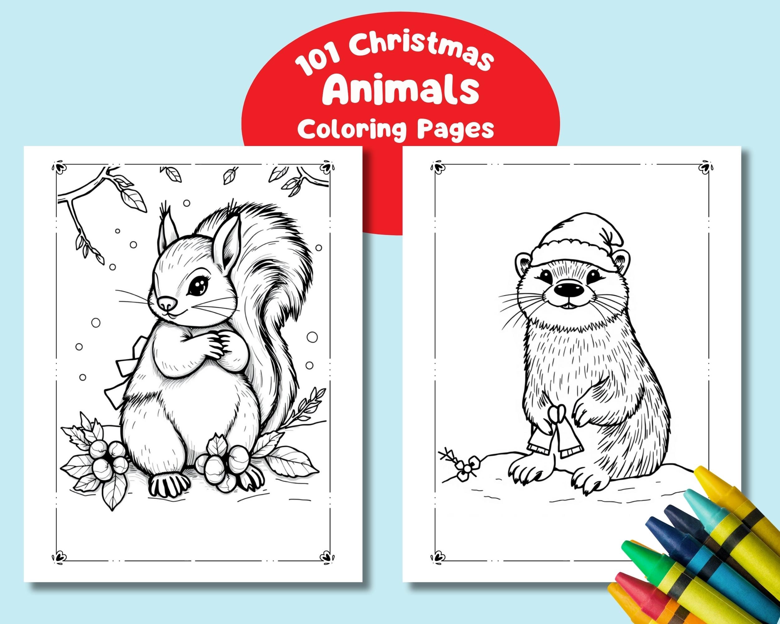101 Christmas Animals Coloring Pages| Christmas Animals Coloring Pages ...
