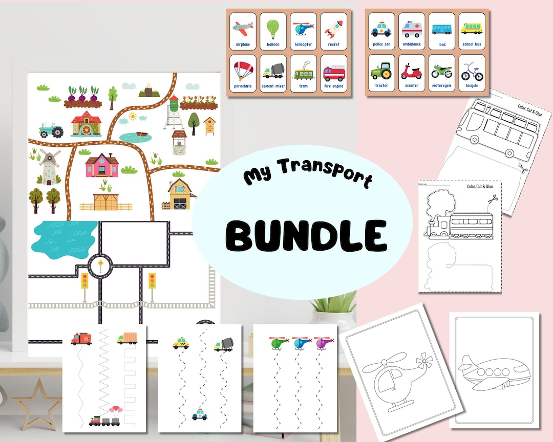 Transport Bundle for Preschoolers transport Flashcards Transport Pre ...