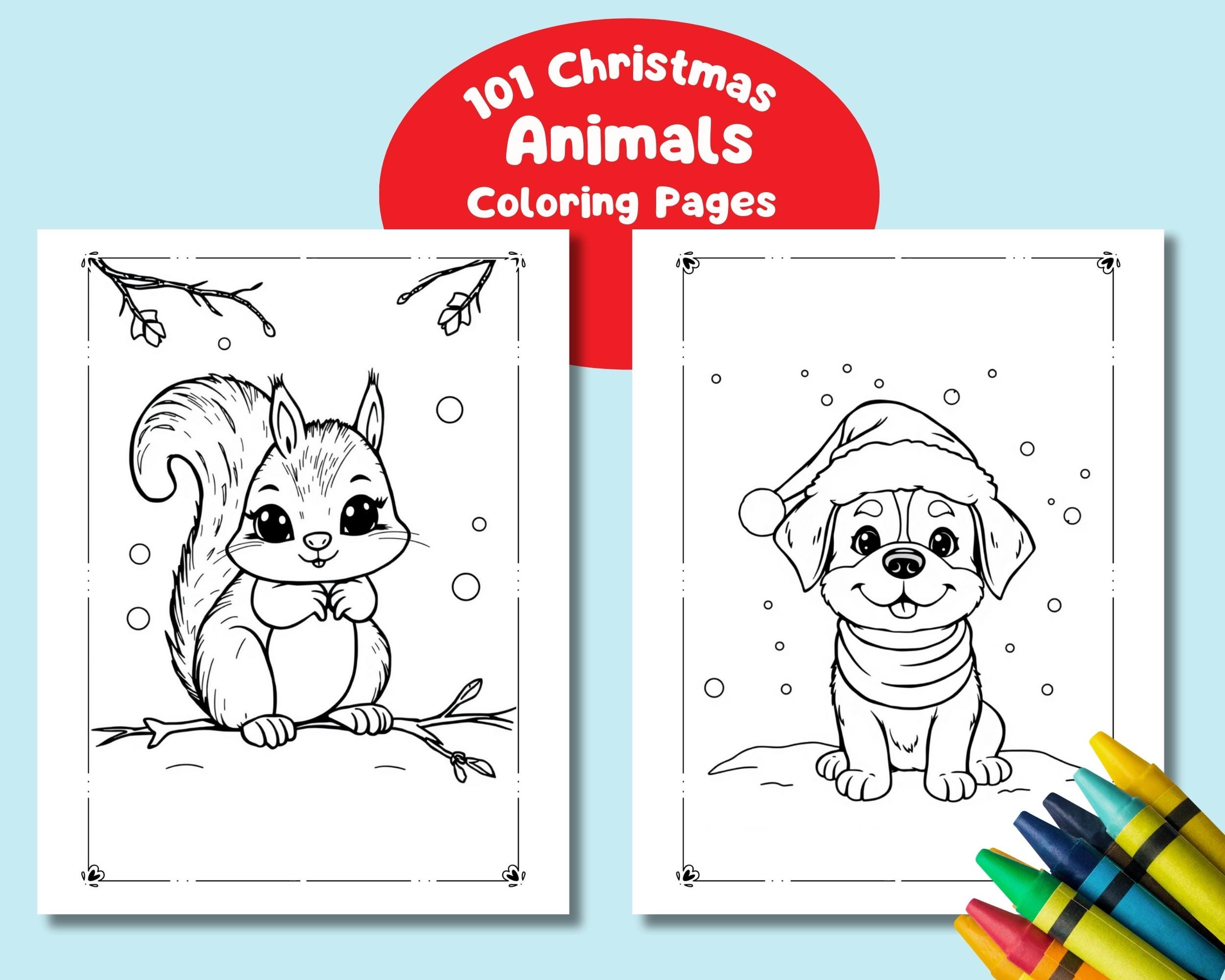 101 Christmas Animals Coloring Pages| Christmas Animals Coloring Pages ...