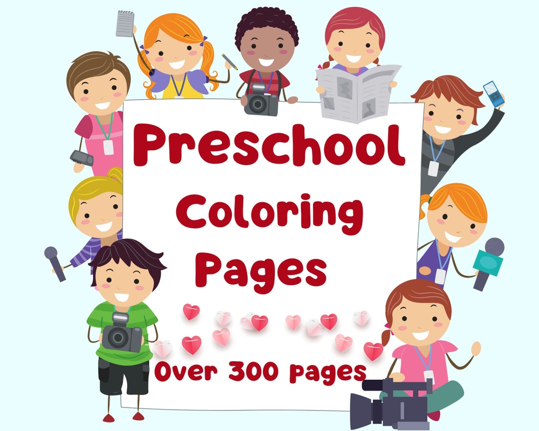 300 + Coloring Pages for Preschoolers Bundle | 101 Printable Coloring ...