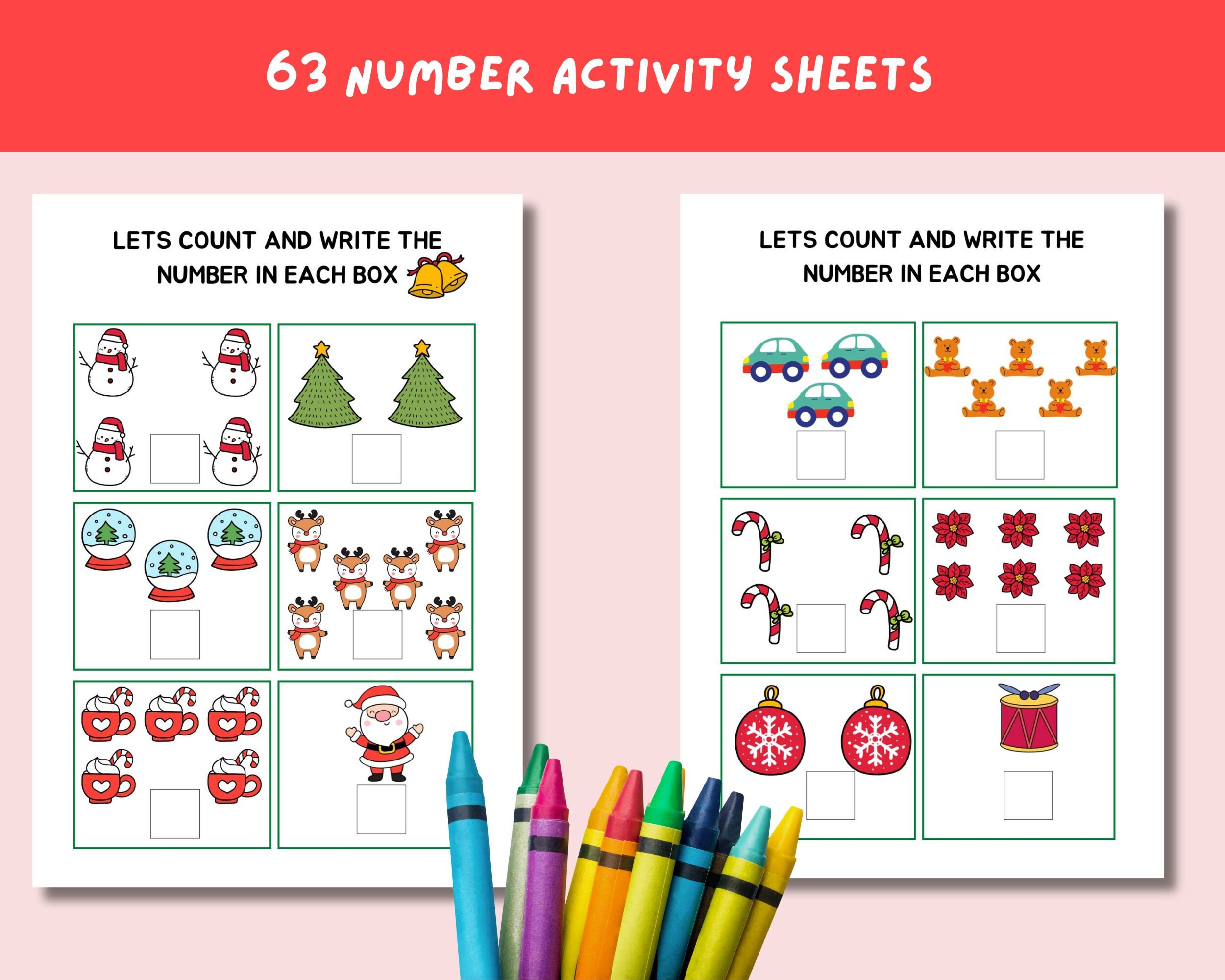 Preschool Pre-k + Kindergarten Math Learning Bundle, Printable Activity ...