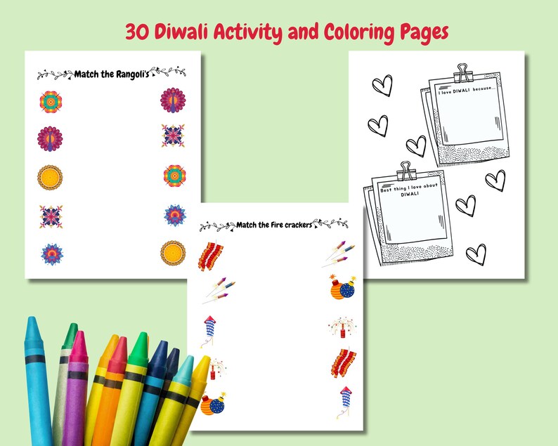 Diwali Coloring Pages Bundle: Mandalas, Diyas, Activities (PDF) - Etsy