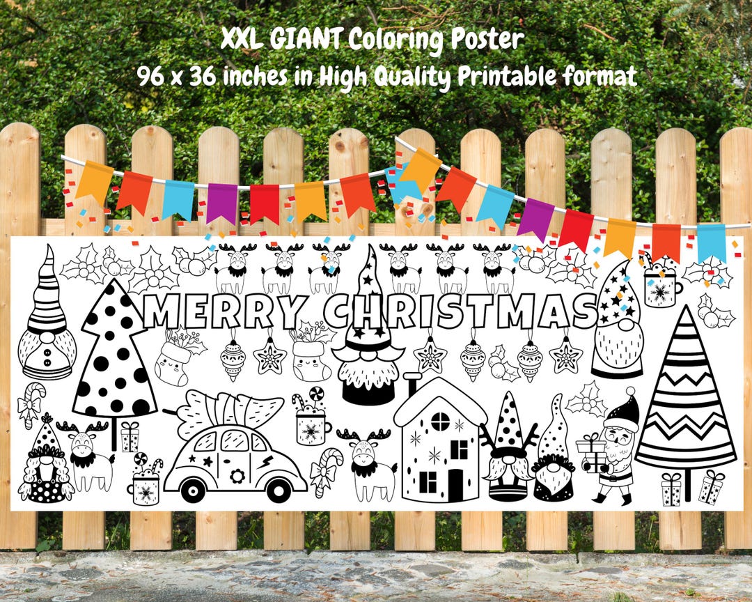 XXL Giant Christmas Poster | GIANT Coloring Poster for Kids | Christmas ...