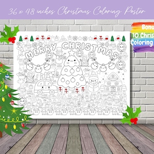XXL Giant Christmas Poster GIANT Coloring Poster for Kids - Etsy