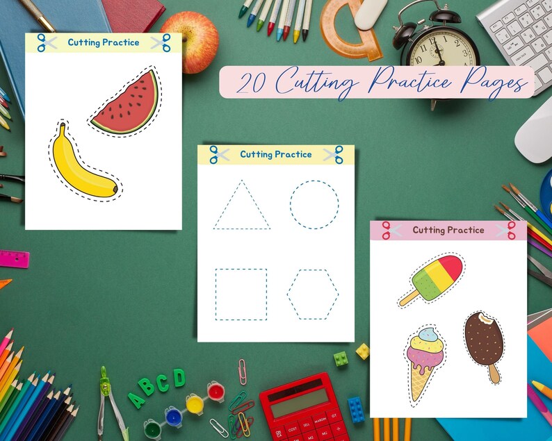 30 Scissor Skills Cutting Worksheets for Children | Scissor Skills ...