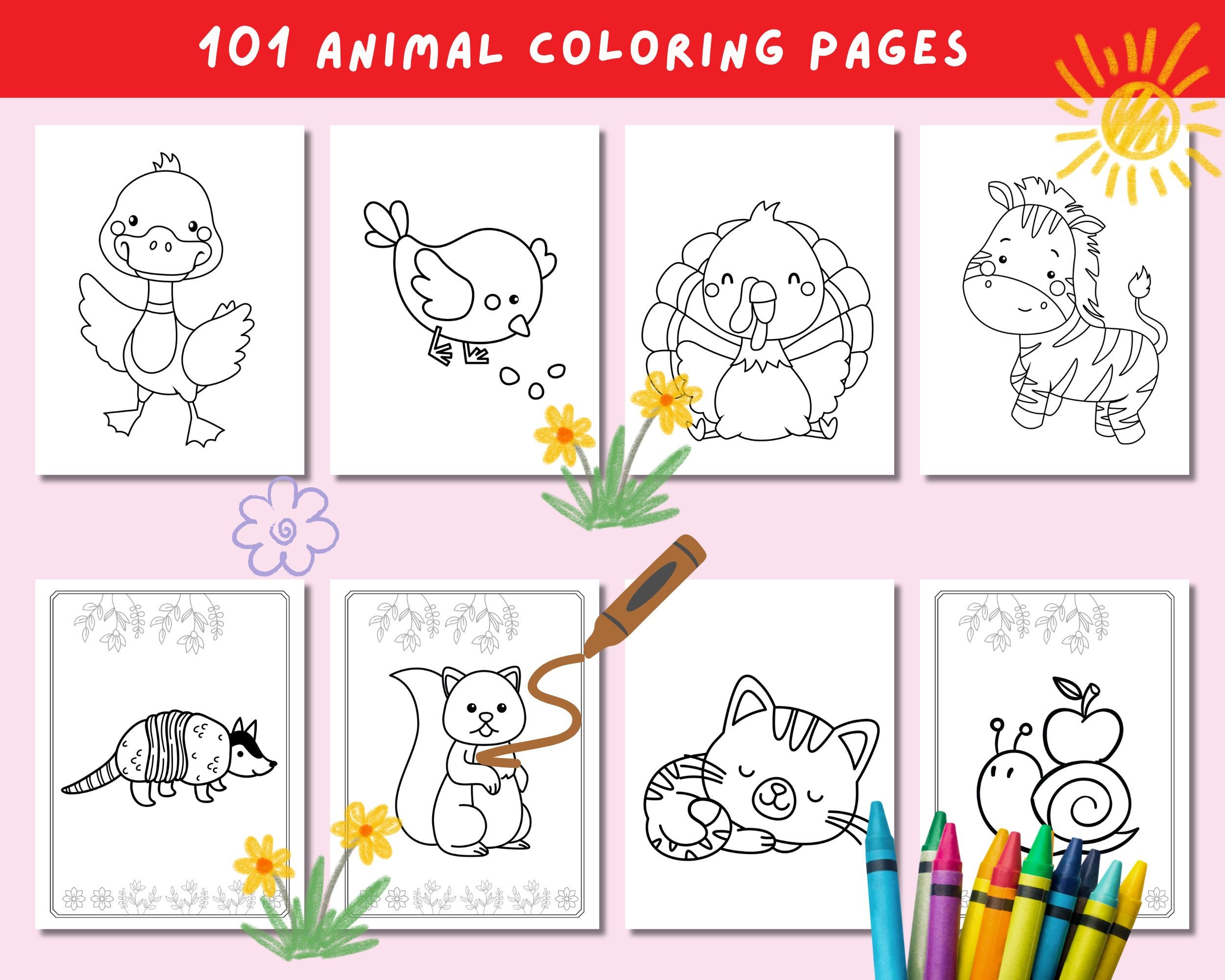 101 Cute Animal Coloring Pages for Preschoolers Animal Coloring Pages ...