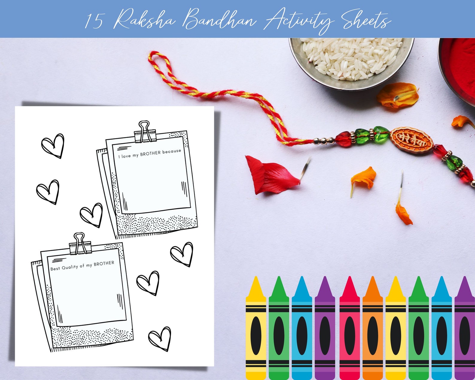 15 Raksha Bandhan Activity Pages for Preschoolers Printable Worksheets ...