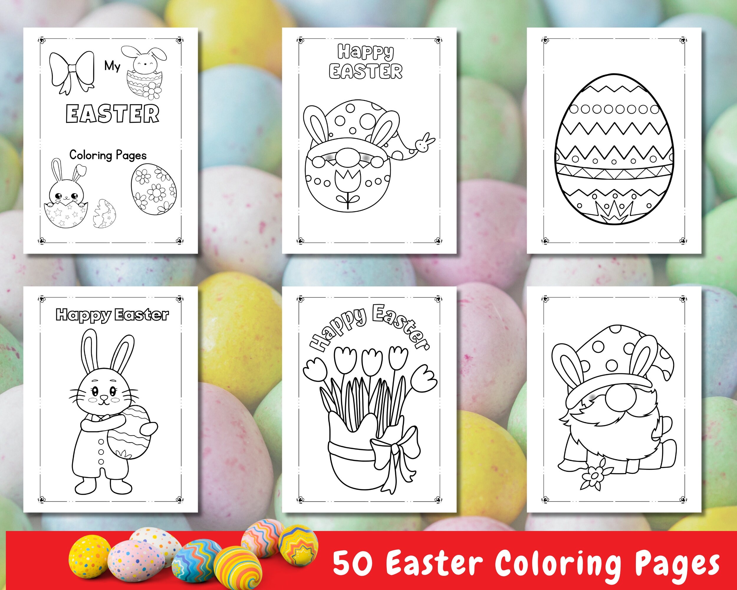 50 Easter Printable Coloring Pages for Kids Easter Printable Coloring ...