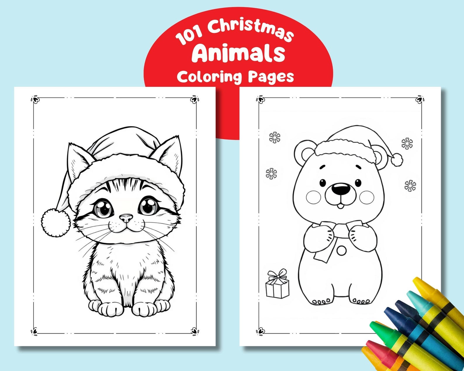 101 Christmas Animals Coloring Pages| Christmas Animals Coloring Pages ...