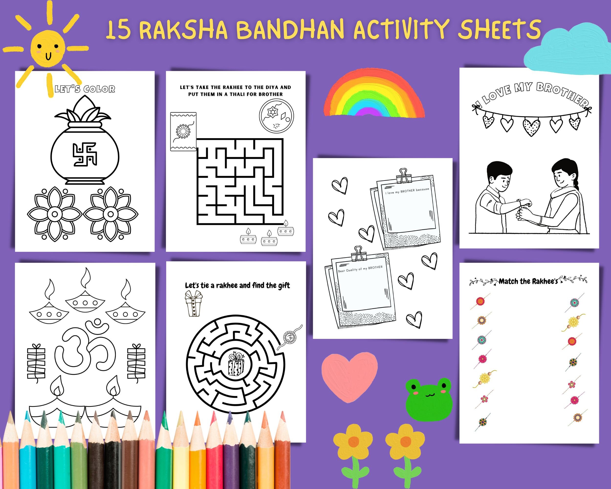 15 Raksha Bandhan Activity Pages for Preschoolers Printable Worksheets ...