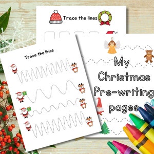 205 Pages Christmas Themed Bundle for Kids Line Tracing, Activity ...