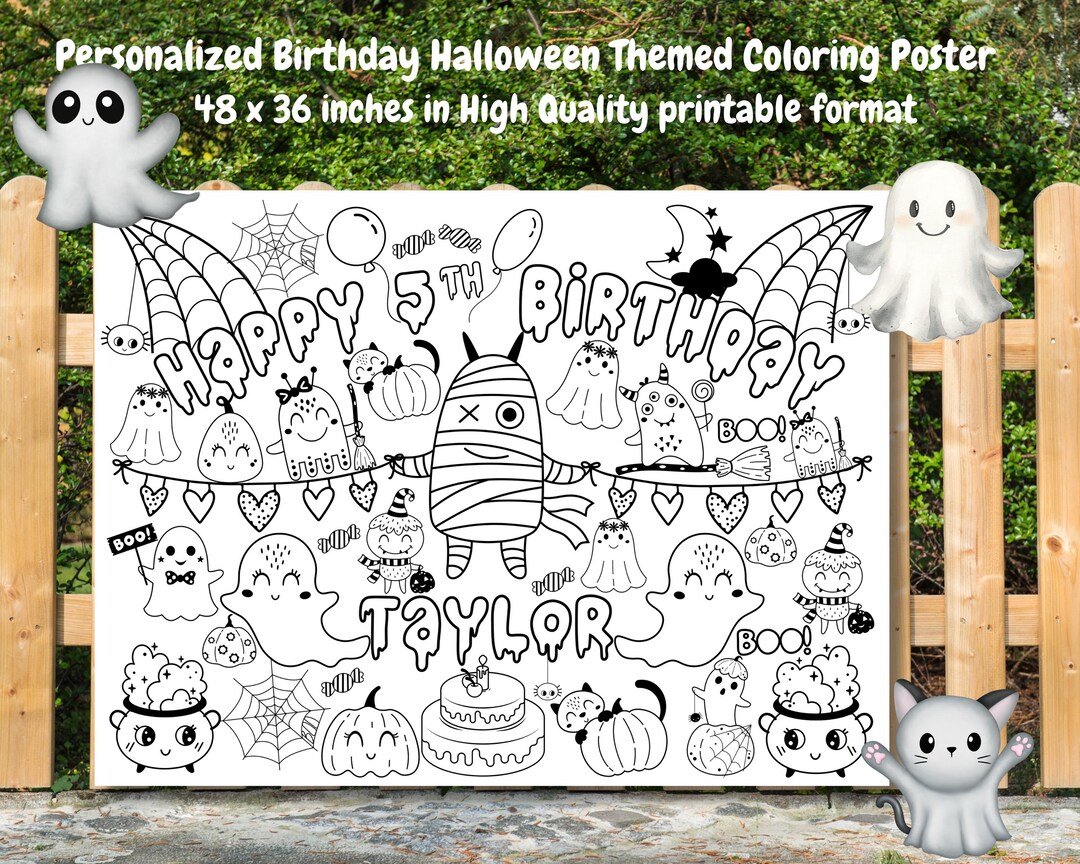 XXL Giant Halloween Coloring Poster | GIANT Coloring Poster for Kids ...