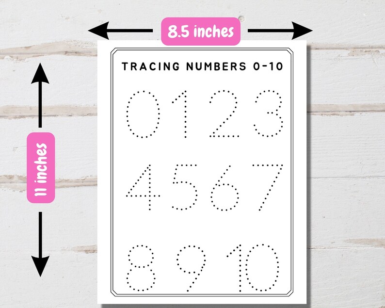 20 Math Worksheets for Kids Numbers From 1-10 for Kids to - Etsy