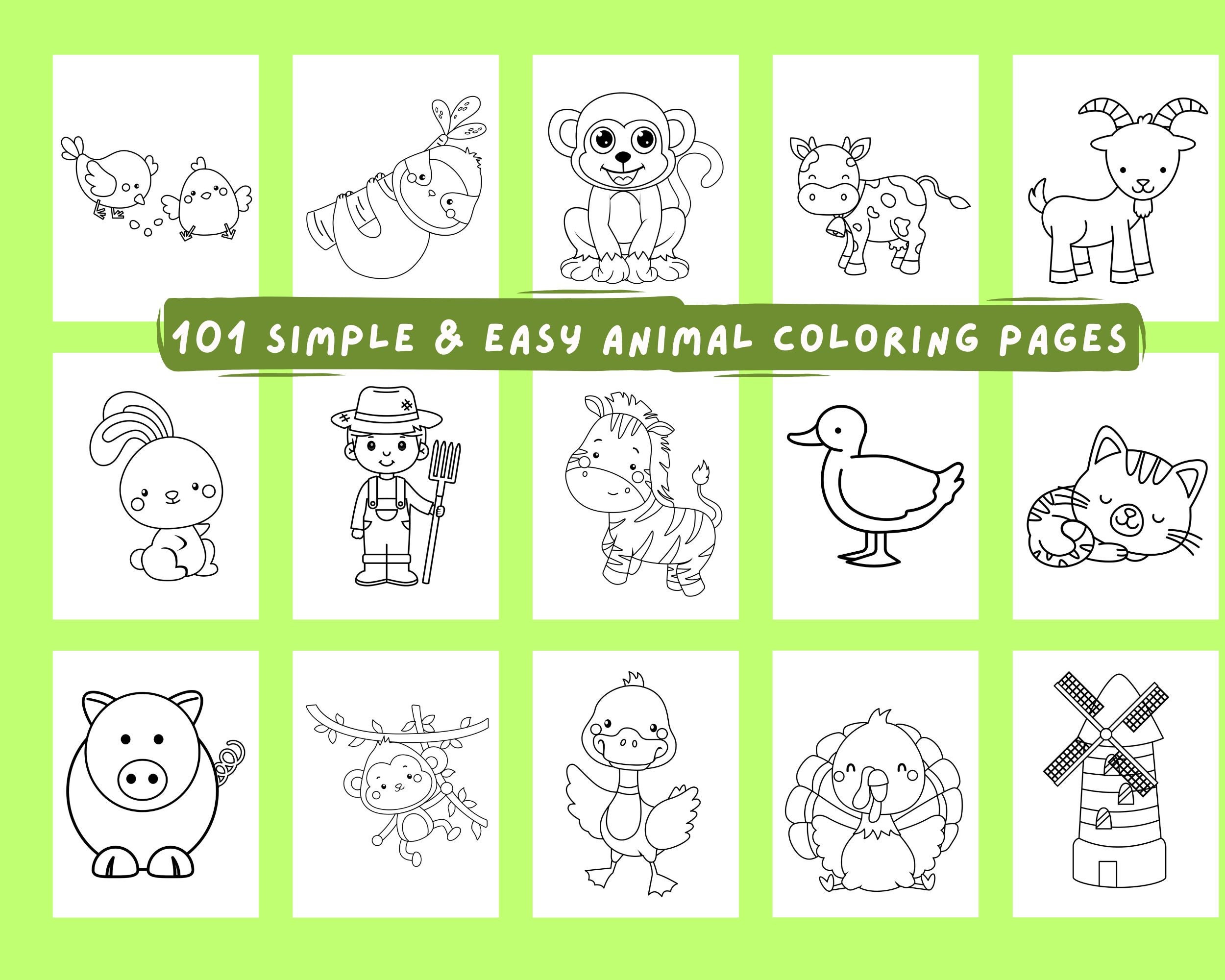 101 Cute Animal Coloring Pages for Preschoolers | Animal Coloring Pages ...