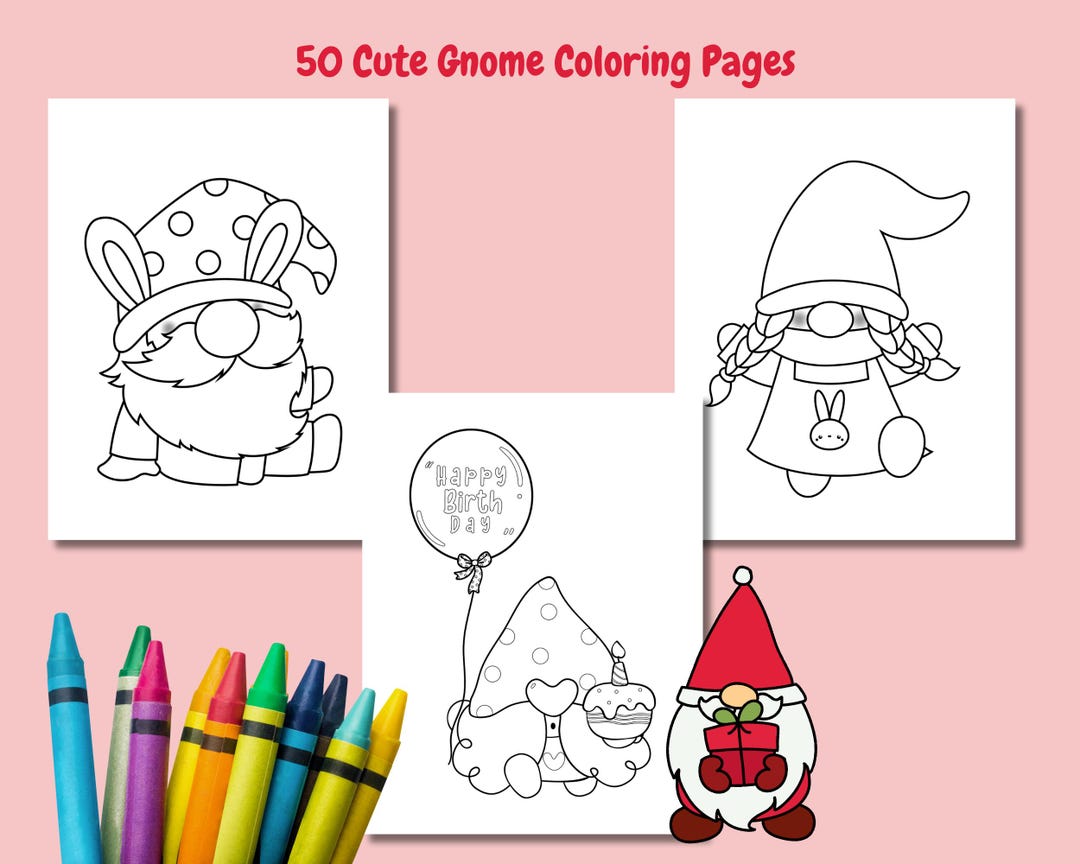 50 Gnome Coloring Pages for Kids | Printable Gnome Coloring Sheets for ...
