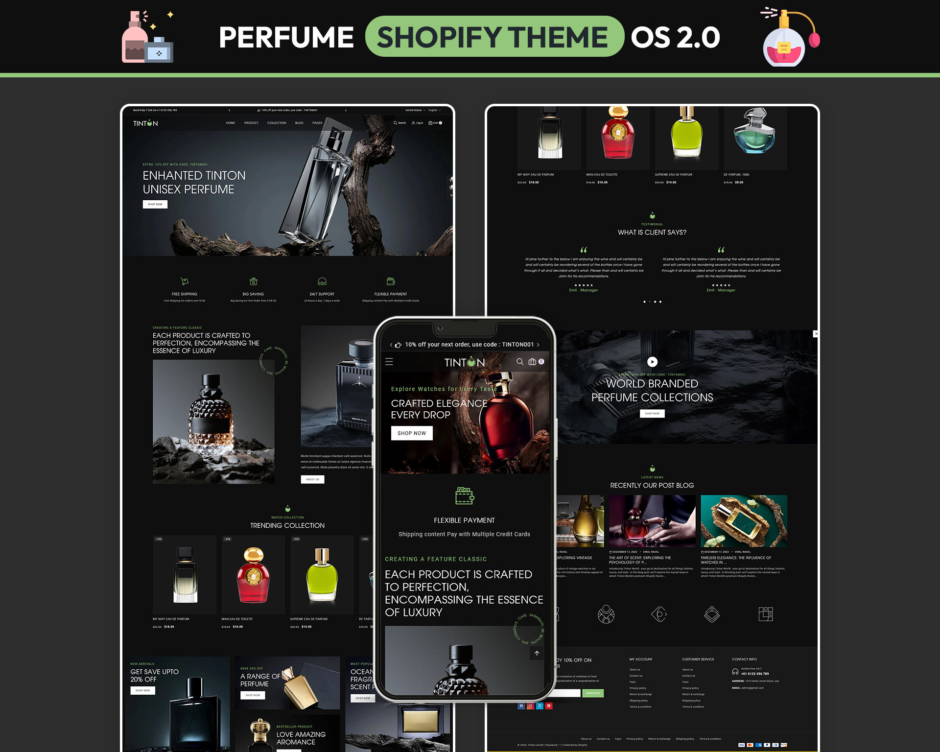 Minimalist Perfume Shopify Theme, Fragrance Website Template, Luxury ...