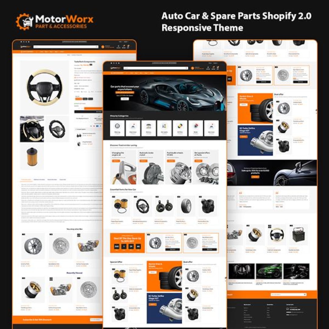Auto Parts Shopify Theme | Dark Minimal Vehicle Store | Modern Car ...