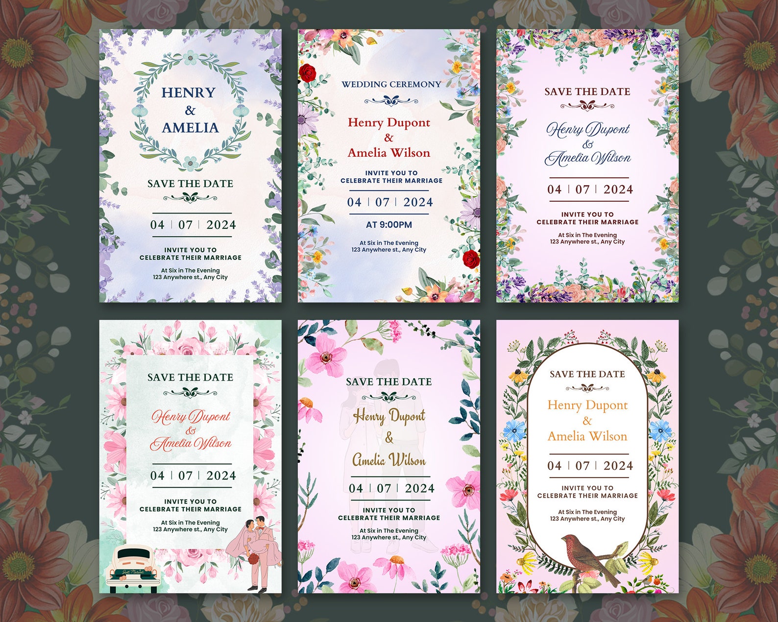Invitation Card Wedding Card Editable Invitation Card Minimal ...