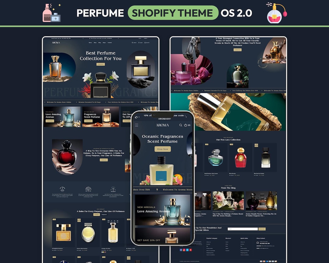 Perfume Shopify Theme, Elegant Fragrance Store Template, Modern Perfume ...