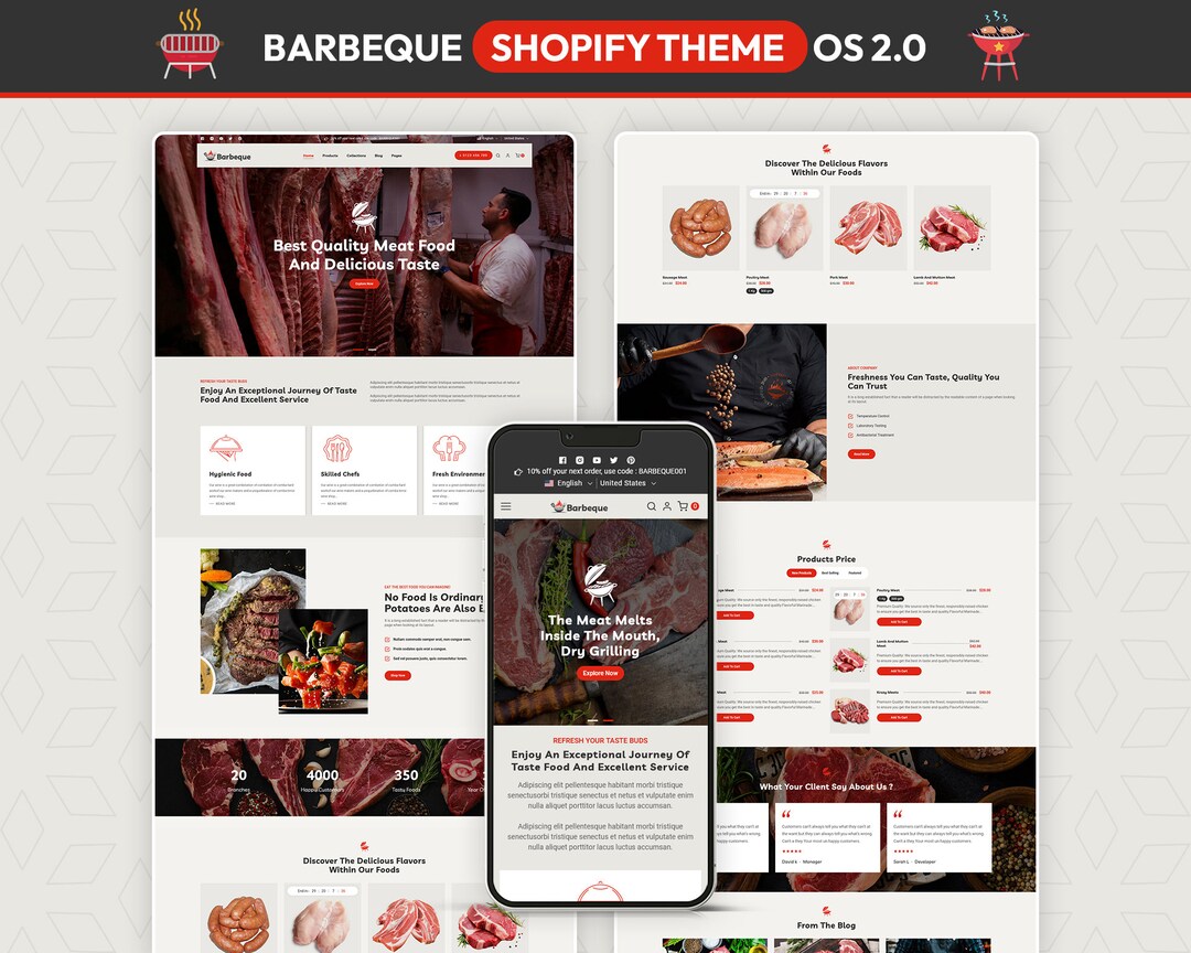 Meat Food Shopify Theme | Meat Food Shopify Website | Nonveg Food ...