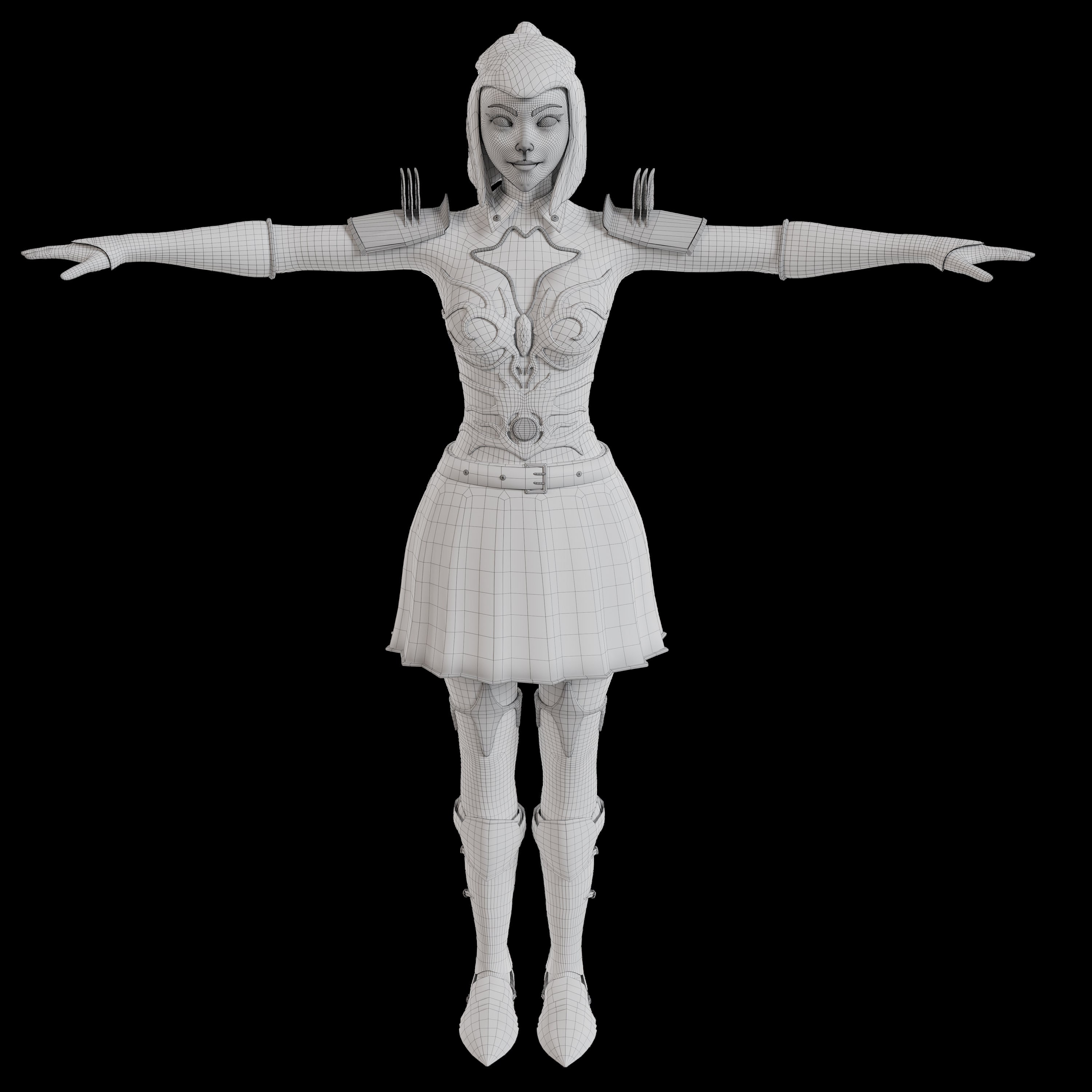 Buy Warrior Girl Japanese Girl 3d Character Modeling 3d Stylized Character Blender Character 