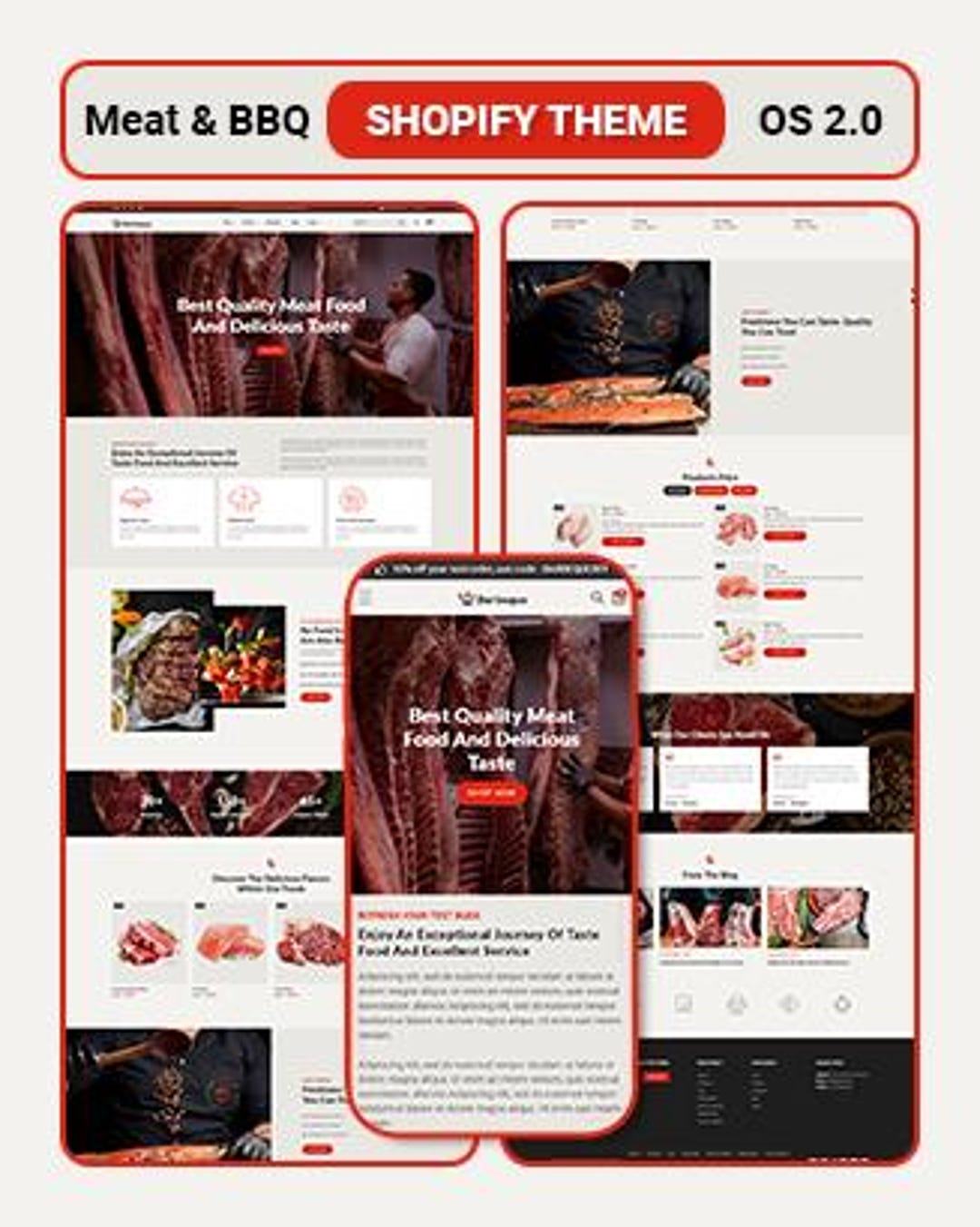 Meat & BBQ Shopify Theme | Restaurant Store Template | Grill and BBQ ...