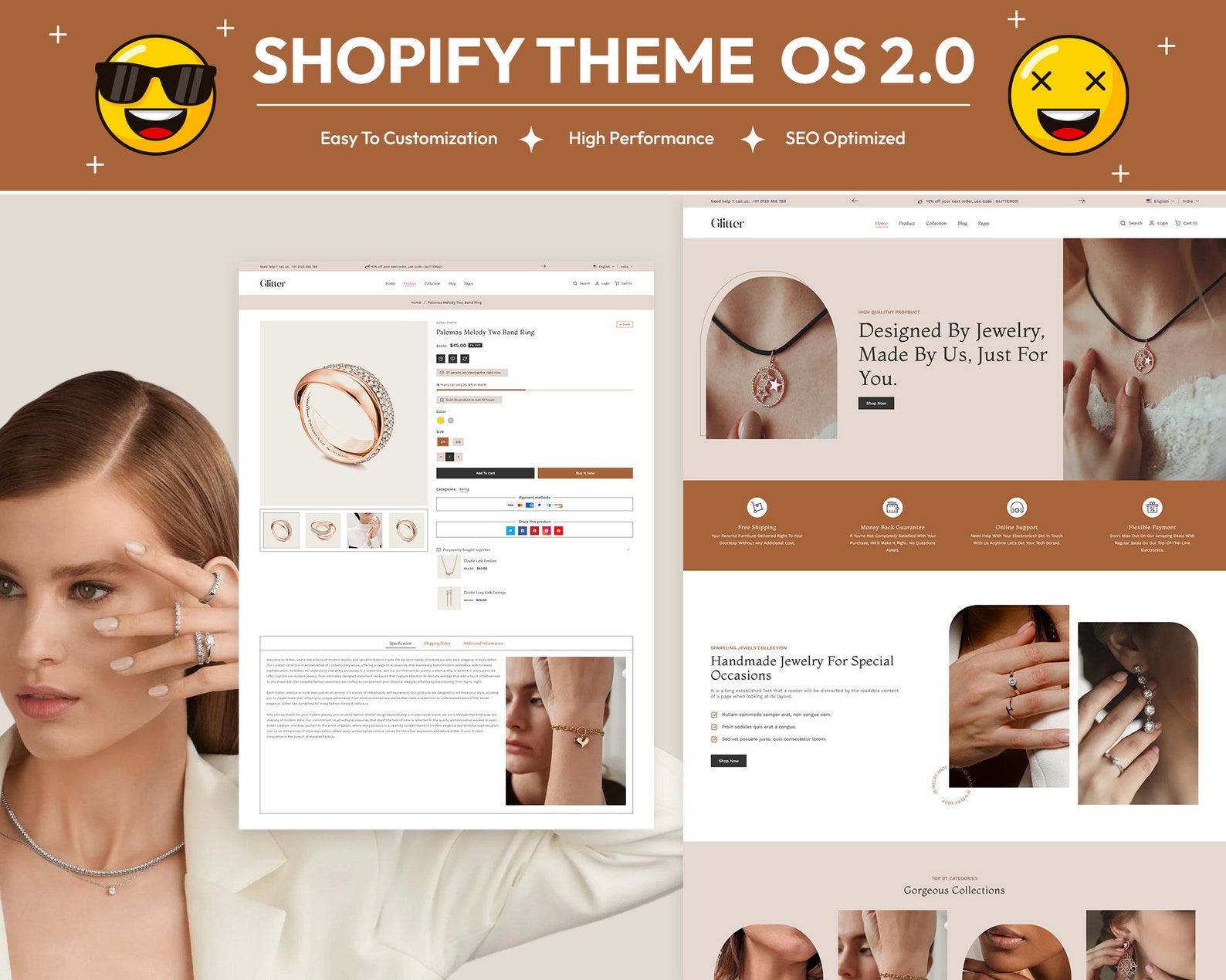Shopify Jewelry Theme Shopify Template Jewelry Shopify Jewelry Store ...
