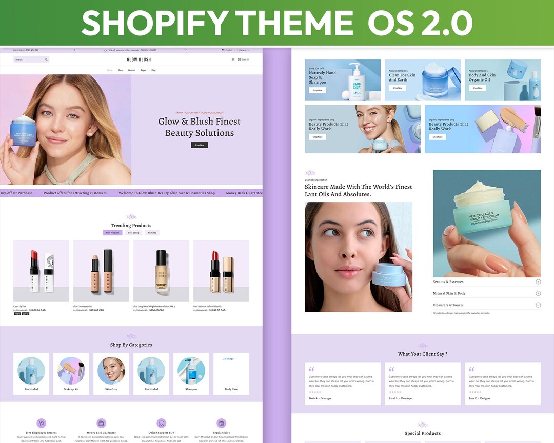 Beauty Shopify Theme Skincare Shopify Template Cosmetic Shopify ...