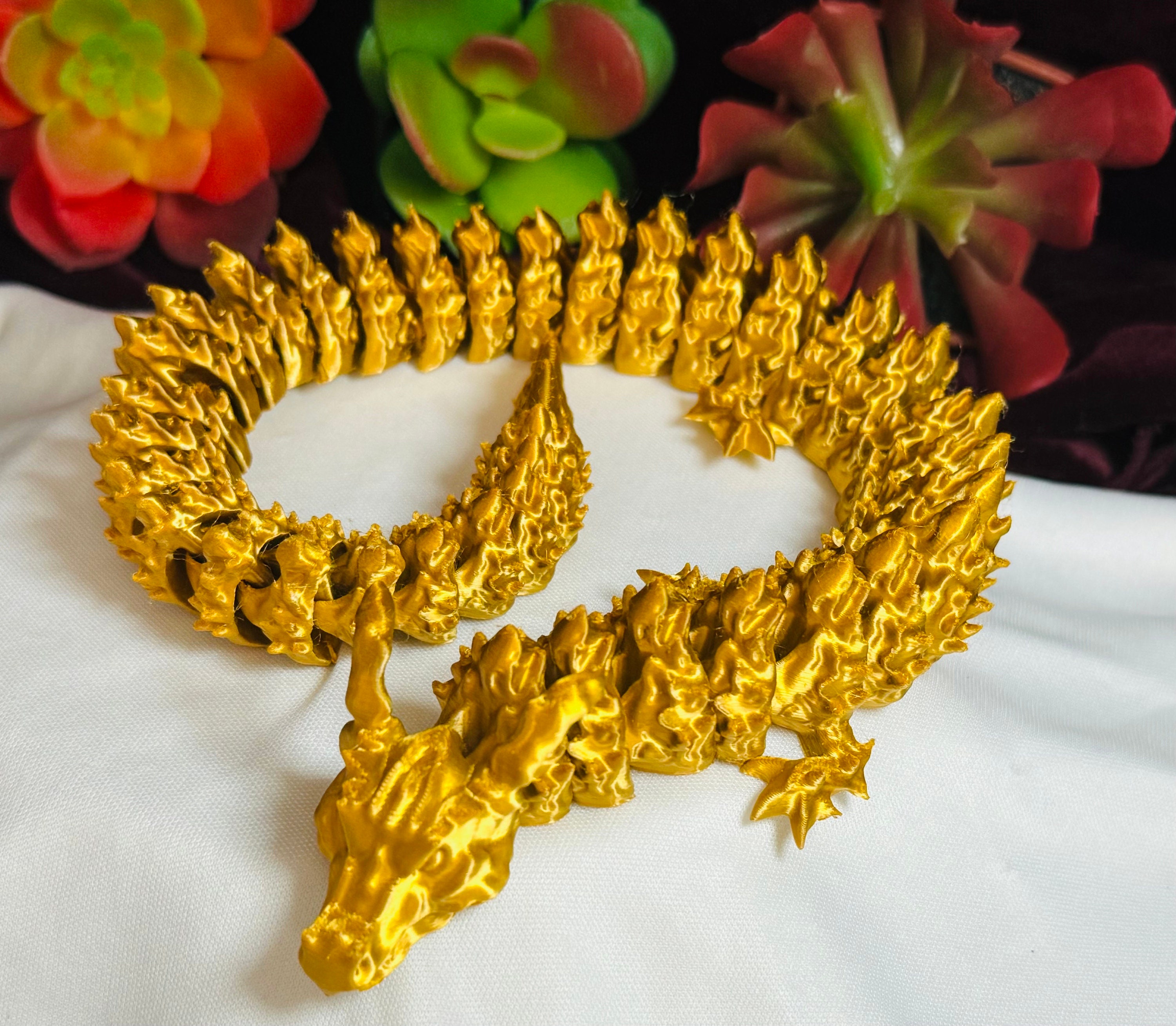 3D Printed Fire Dragon - Etsy