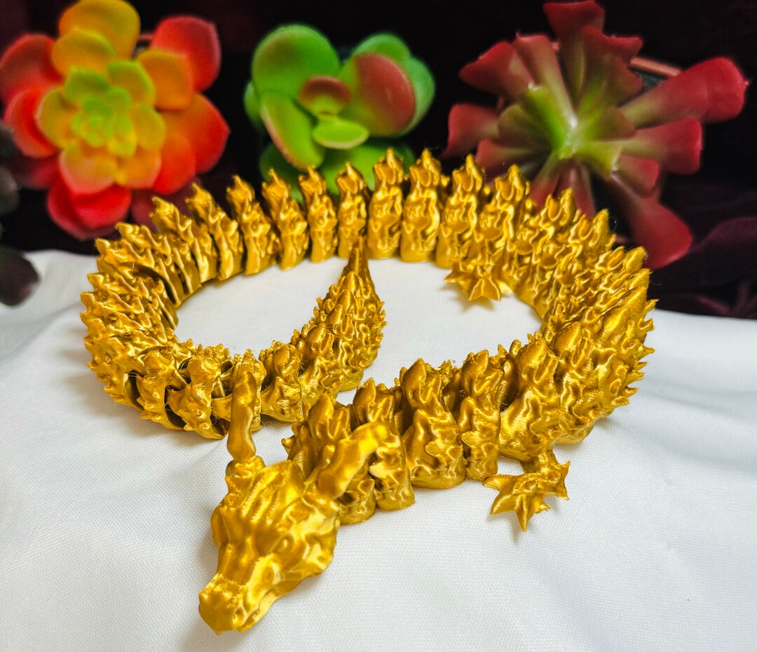 3D Printed Fire Dragon - Etsy