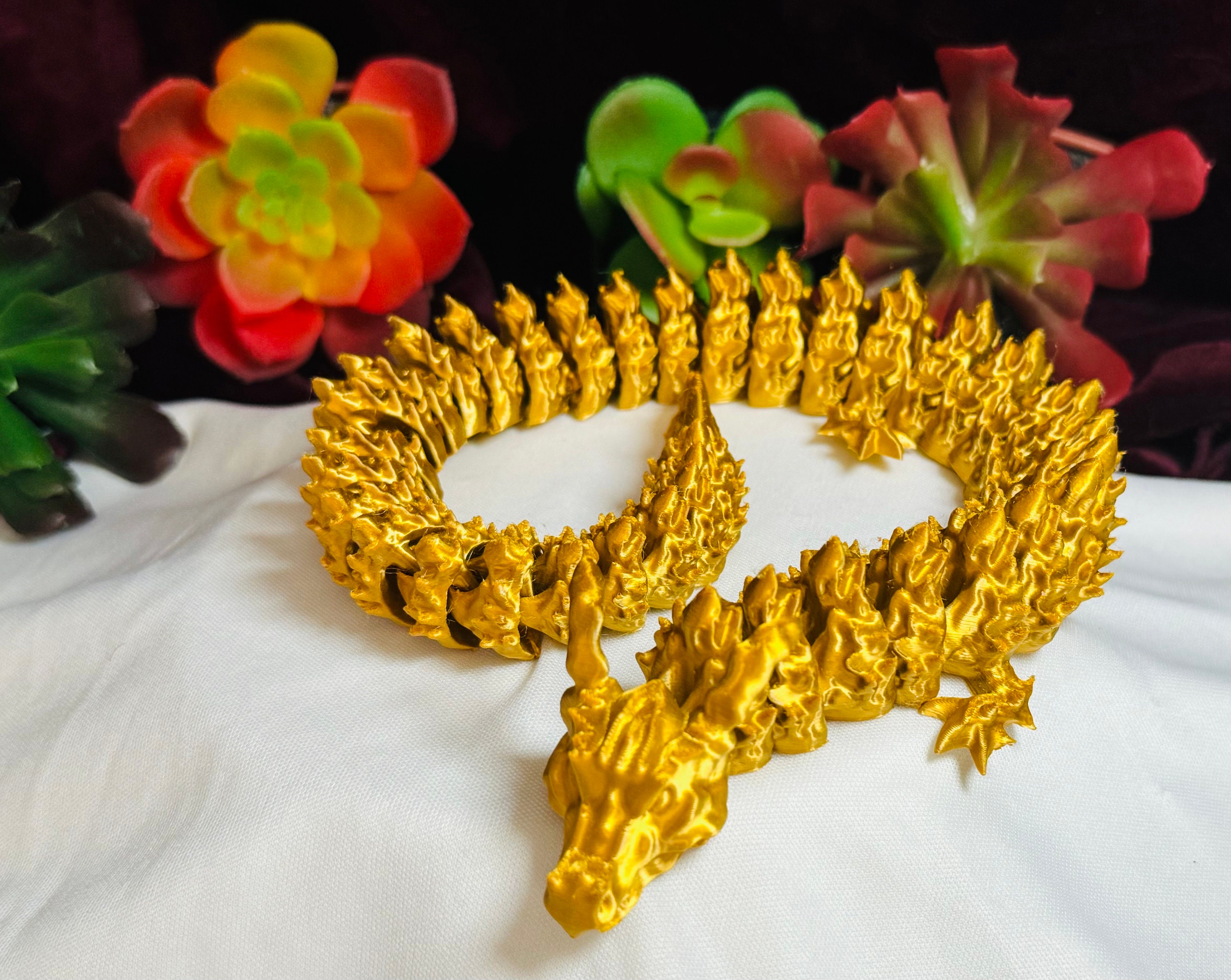 3D Printed Fire Dragon - Etsy