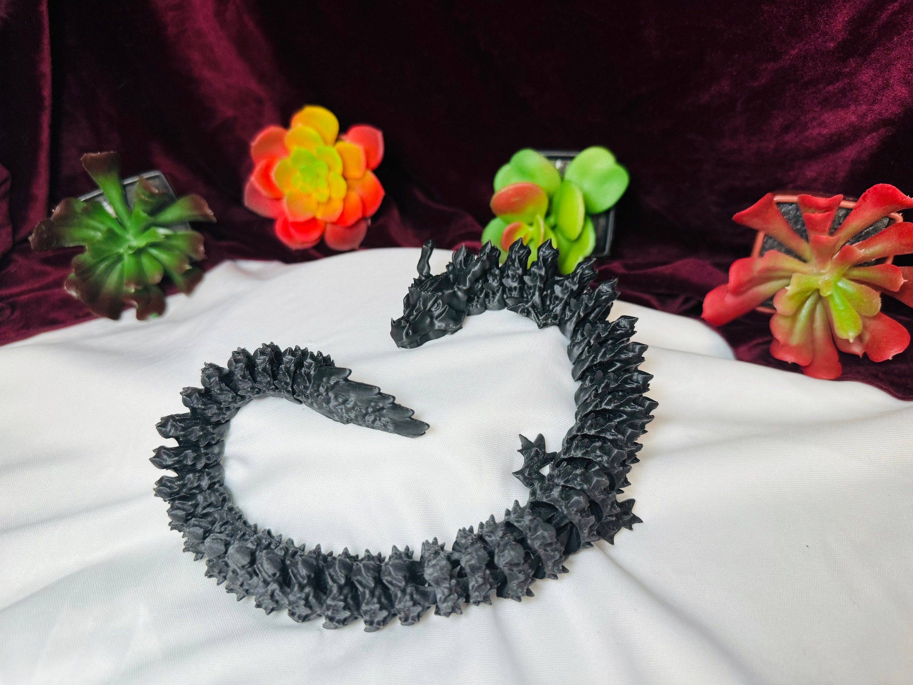 3D Printed Fire Dragon - Etsy