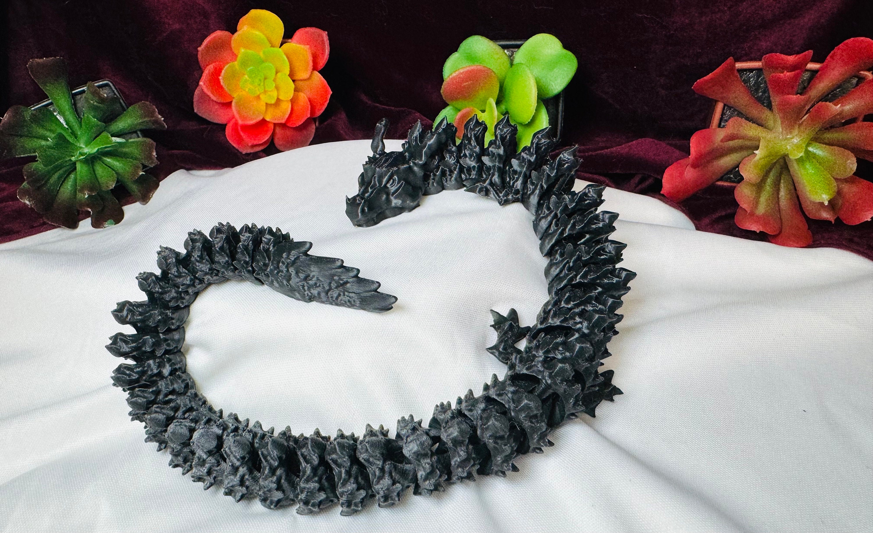3D Printed Fire Dragon - Etsy