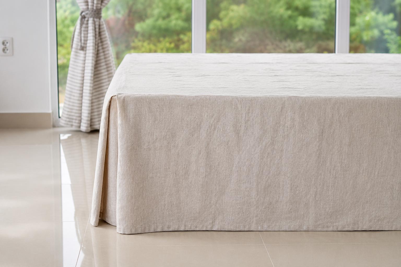 LINEN SKIRT CUSTOM Bed Skirt Bedskirt / Linen Bed Skirt Bed Skirt ...