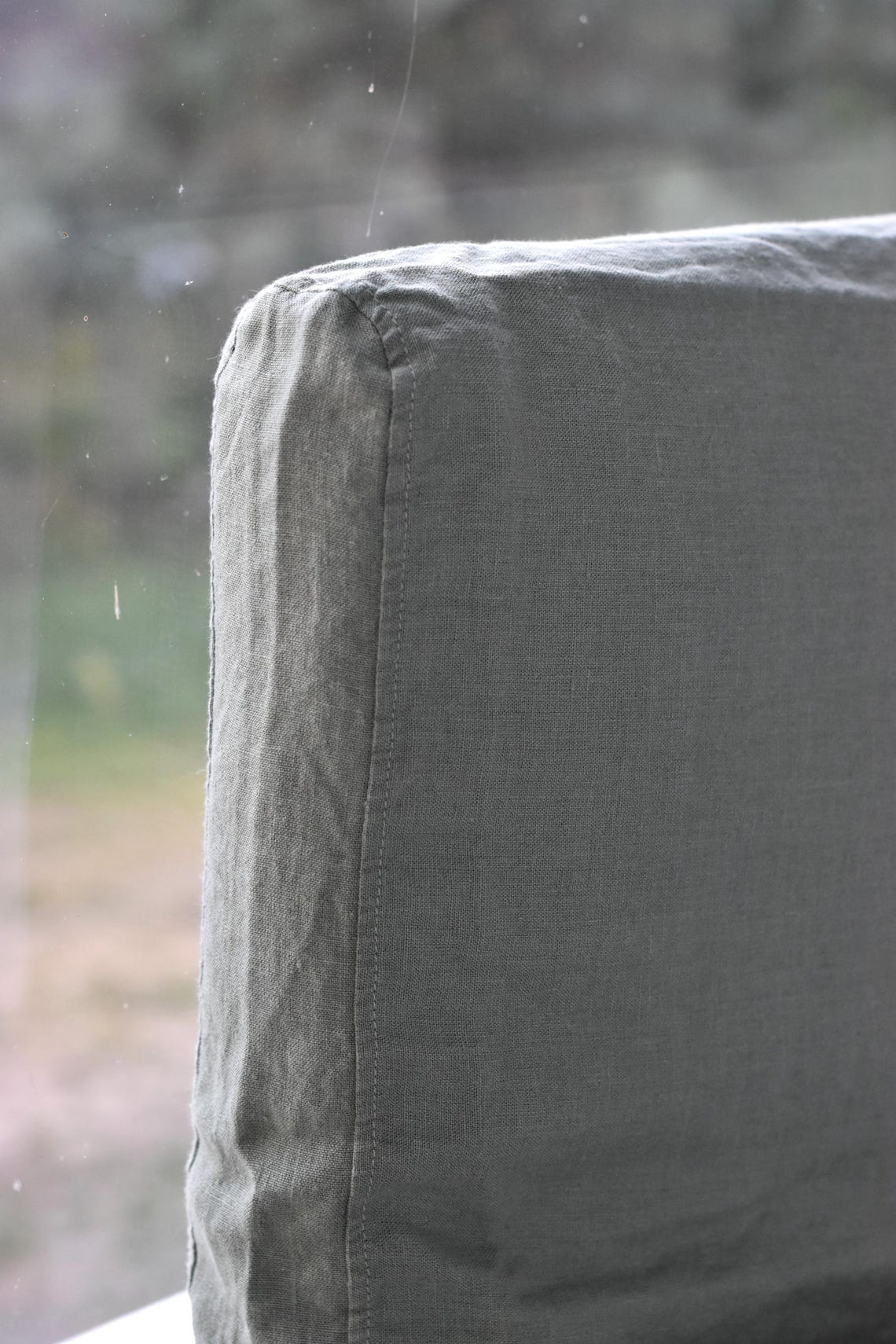 Linen Headboard Cover – Custom Slipcover for Headboard or Footboard ...