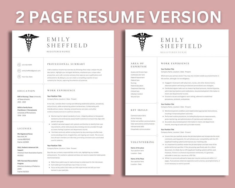 Nursing Resume, Google Docs Resume, Doctor Resume, New Grad Nurse ...