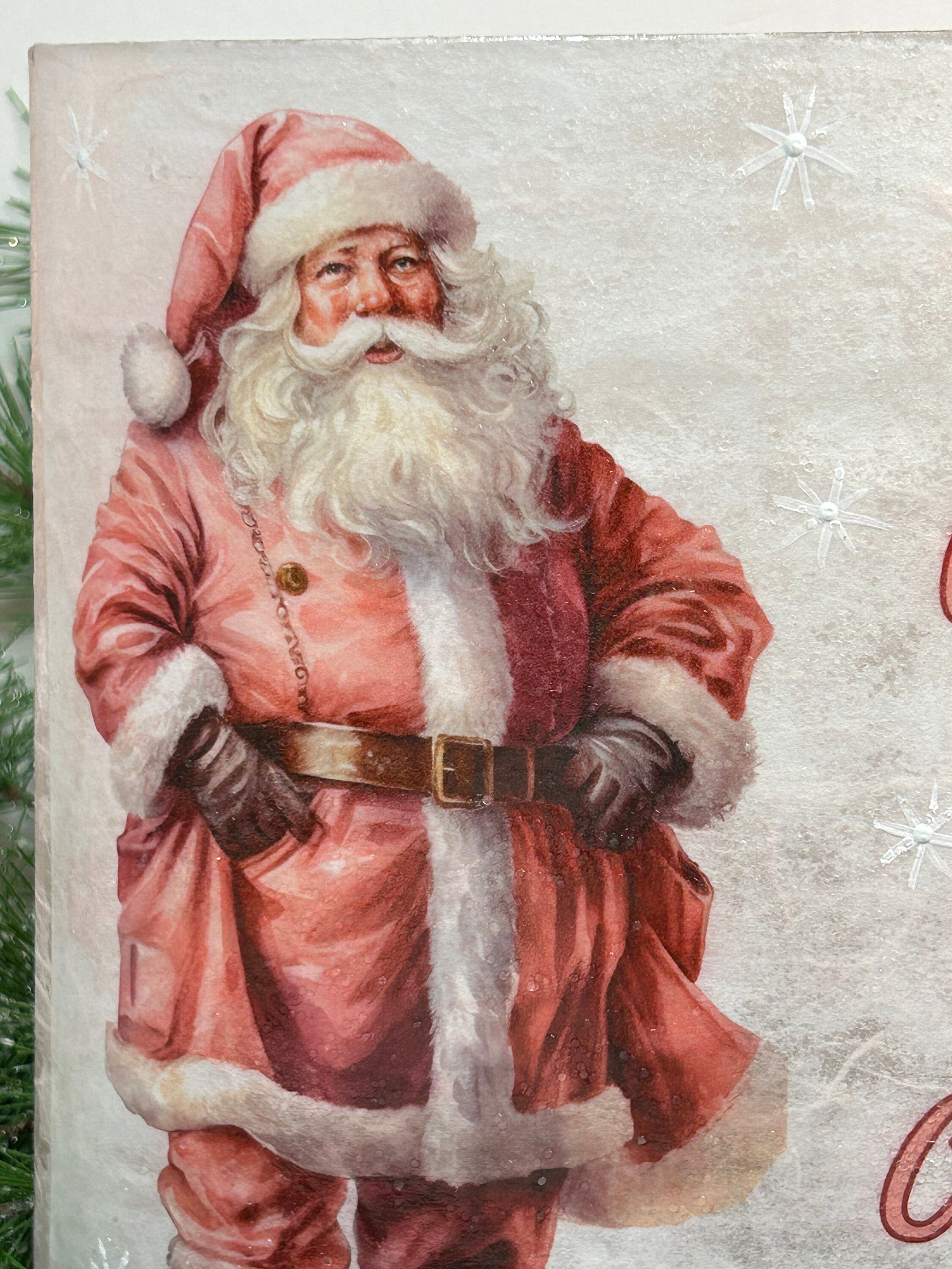 Pink Santa Lighted Vase - Etsy