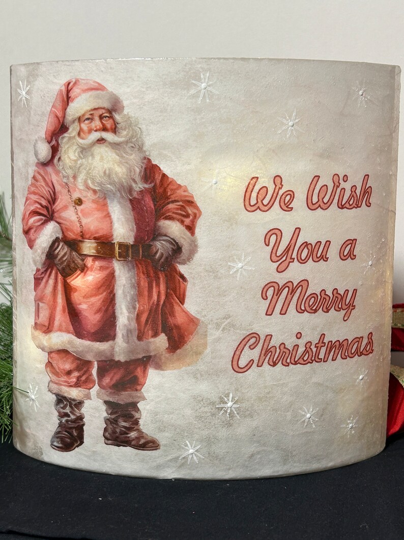 Pink Santa Lighted Vase - Etsy