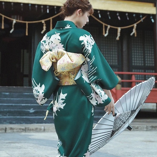 Green Kimono - Etsy