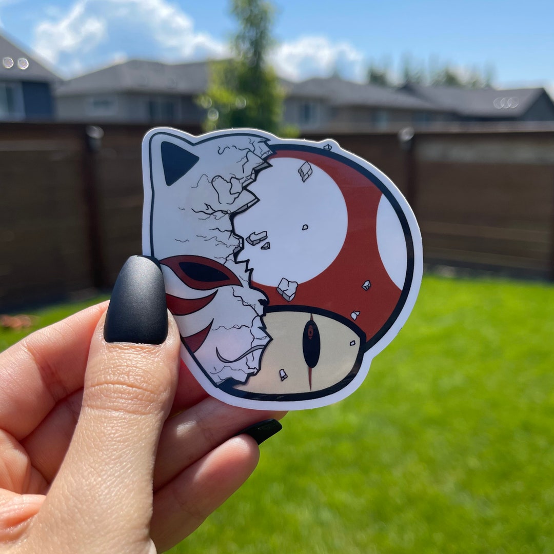 Kakashi Super Mario Glossy Vinyl Sticker Naruto Mario - Etsy