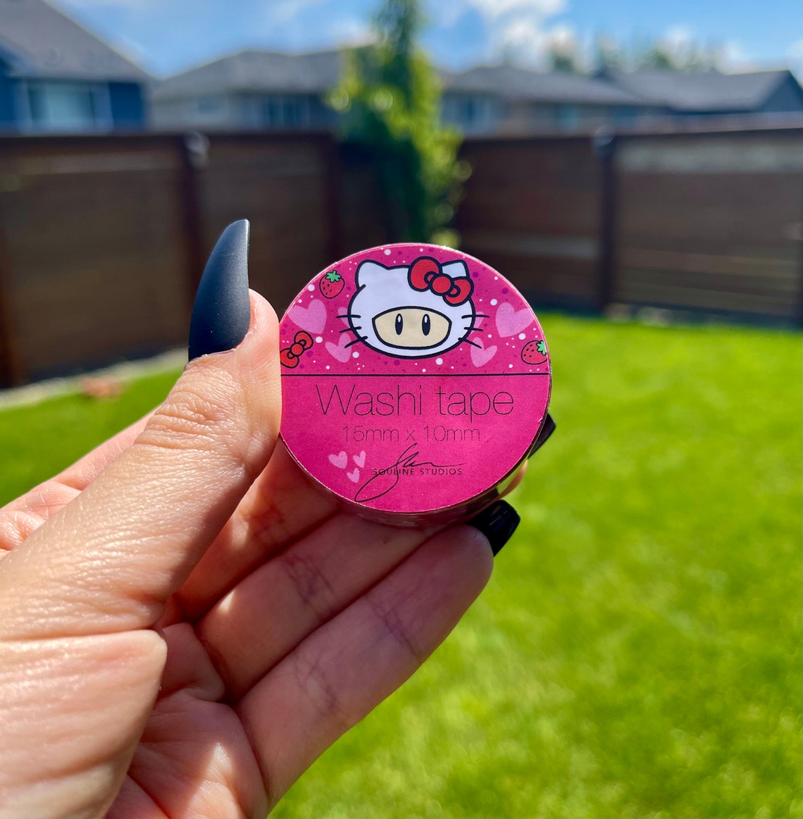 Super Mario Hello Kitty Washi Tape, Hello Kitty Mario Mushroom Washi ...