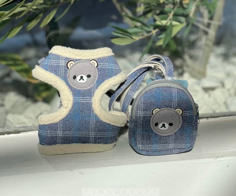 Blue Denim Bear Harness - Etsy